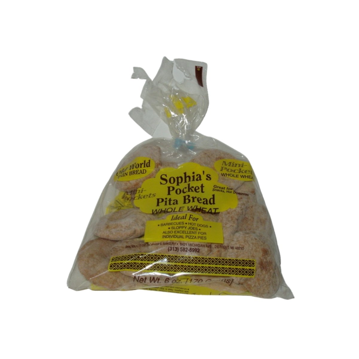 Sophia’s Bakery Mini Whole Wheat Pita Bread . - The Sumerian Bread Shop ...